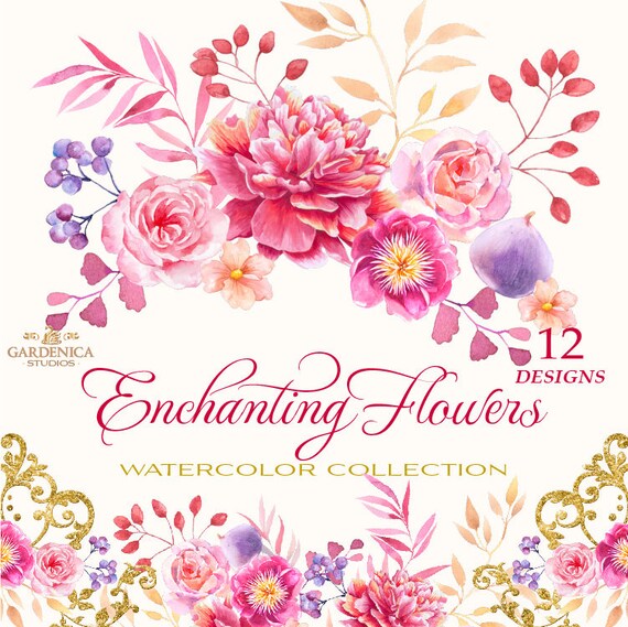 Vintage Flower Wedding Clipart