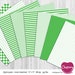Lime Green and White Digital Paper Pack, Scrapbook Papers, Seamless ...