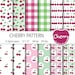 Cherry Digital Paper, Cherry Pattern, Cherry Paper Pack, Scrapbook ...