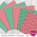 Merry Christmas Digital Paper, Red and Green Christmas Digital Paper ...