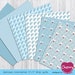 Happy Birthday Digital Paper, Blue Birthday Digital Paper, Happy ...
