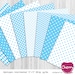 Sky Blue and White Digital Paper, Sky Blue Pattern, Blue Paper Pack ...