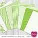 Bright Green and White Digital Paper, Green Pattern, Green Paper Pack ...