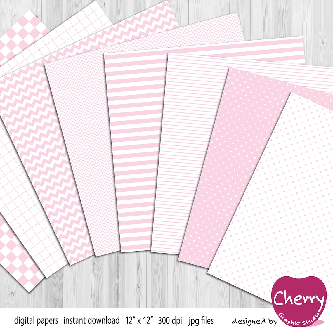 Light Pink and White Digital Paper, Light Pink Pattern, Pink Digital ...