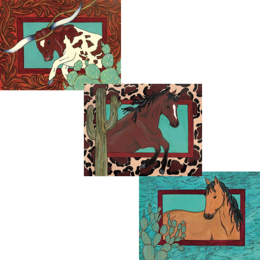Western Blank Notecards - Etsy