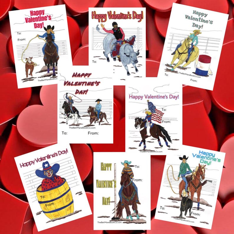 Rodeo-themed Valentine's Cards for Cowkids - Etsy