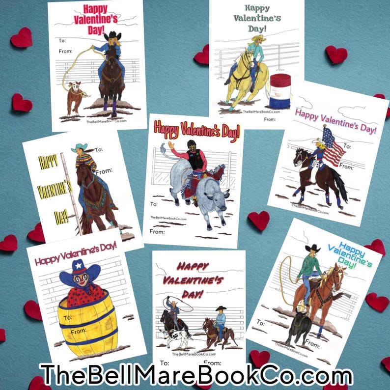 Rodeo-themed Valentine's Cards for Cowkids - Etsy
