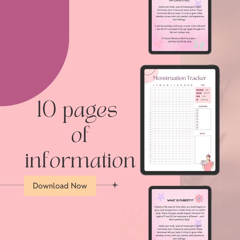 Puberty Guide for Girls Ages 9-13: Body Confidence Booklet (printable ...