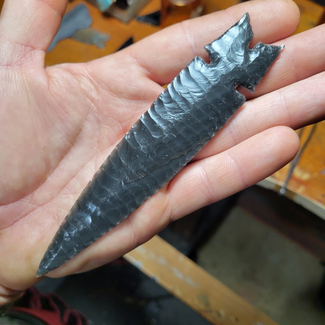 Banded Obsidian Arrowhead/spear Point - Etsy