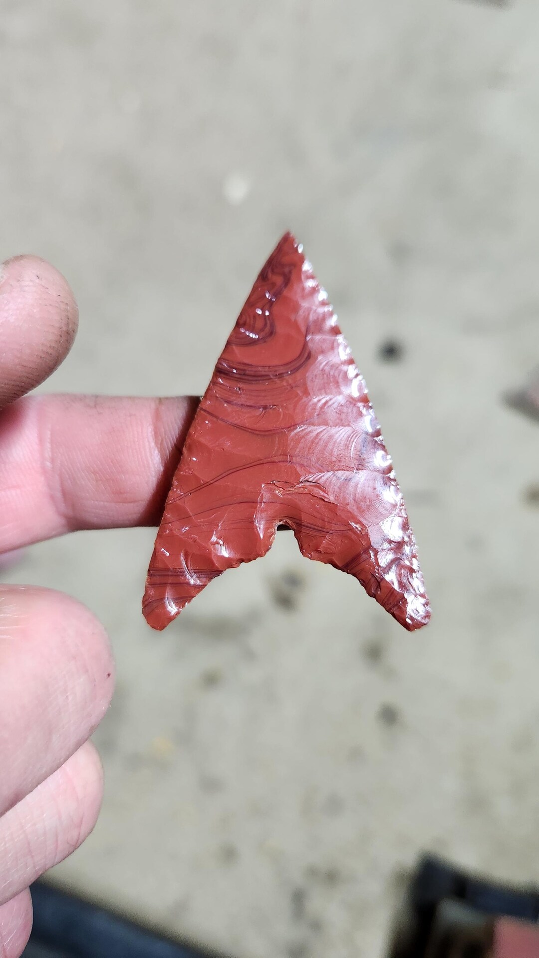 Red Slag Glass Arrowhead #5 - Etsy