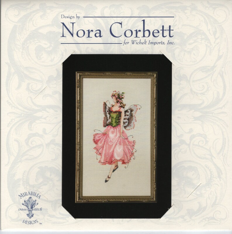 Rosa Imprimible PDF Patrón Punto de Cruz Lady Fairy Pixie Miss Princess ...