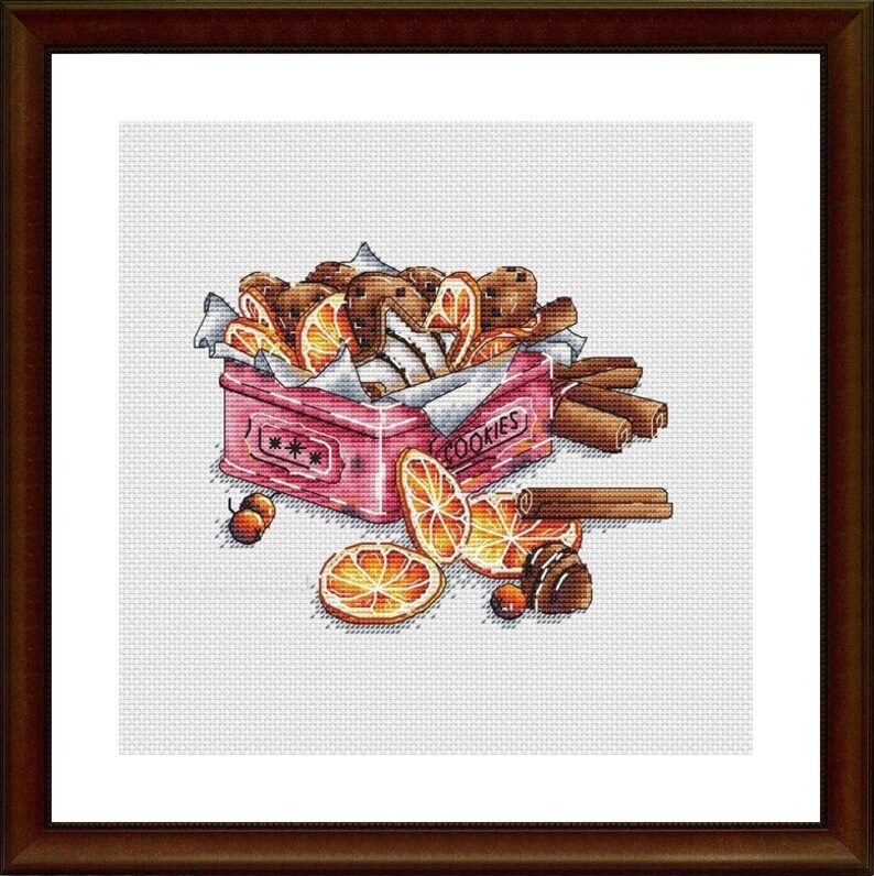 Printable PDF Cross Stitch Pattern Cookies Biscuits Industrial - Etsy