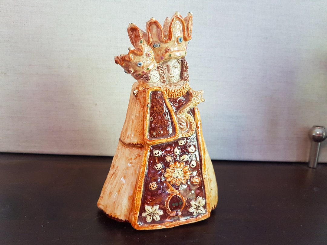 Madonna With Baby Jesus Clay Handmade Italy 80s - Etsy