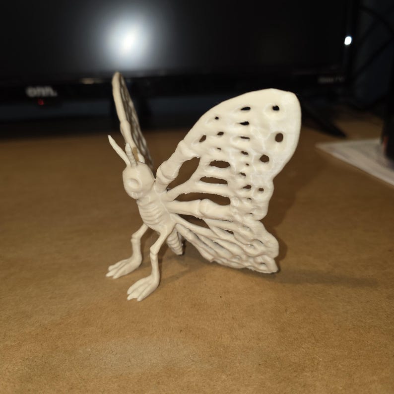 Skeleton Butterfly 3D Print | Gothic Home Decor | Halloween Desk ...
