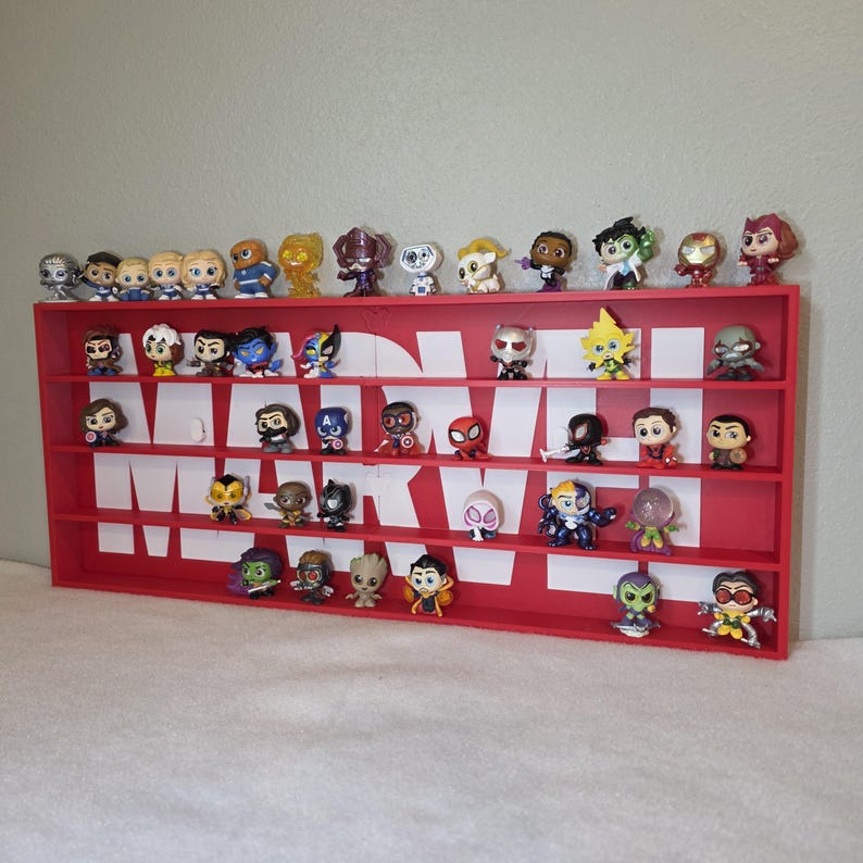 Superhero Doorables Shelf | Large Size | Red & White Mini Figure ...