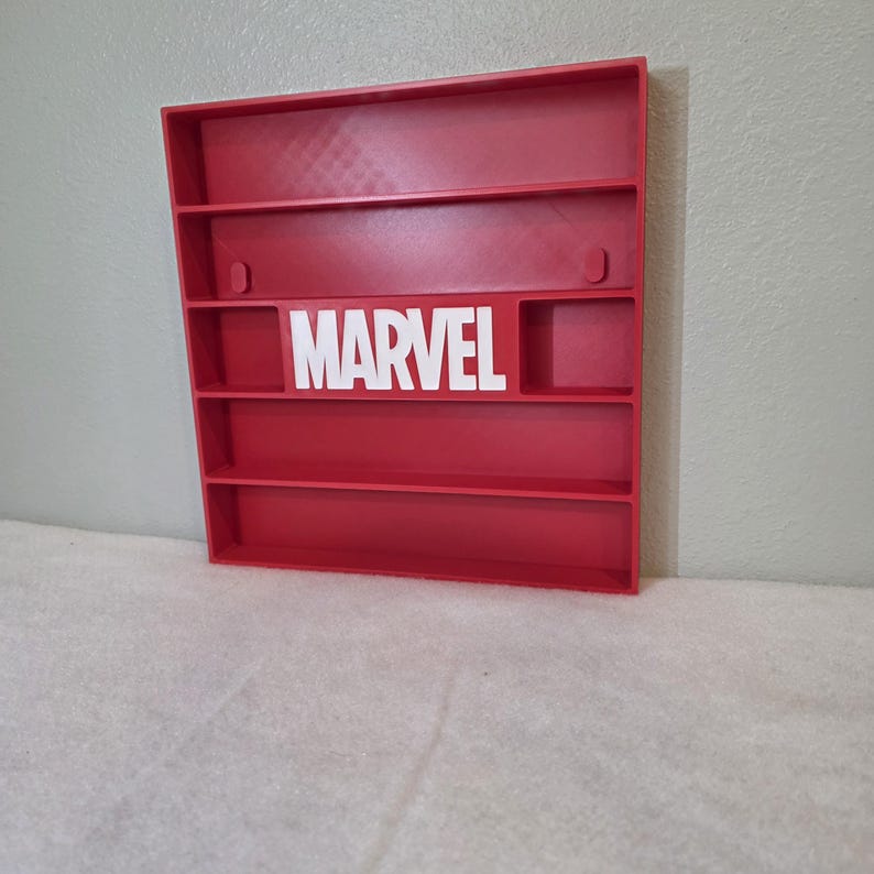 Doorables Shelf | Red & White Mini Figure Display | Superhero Wall ...