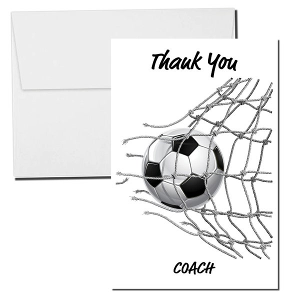 Soccer Coach Thank You Card - Etsy