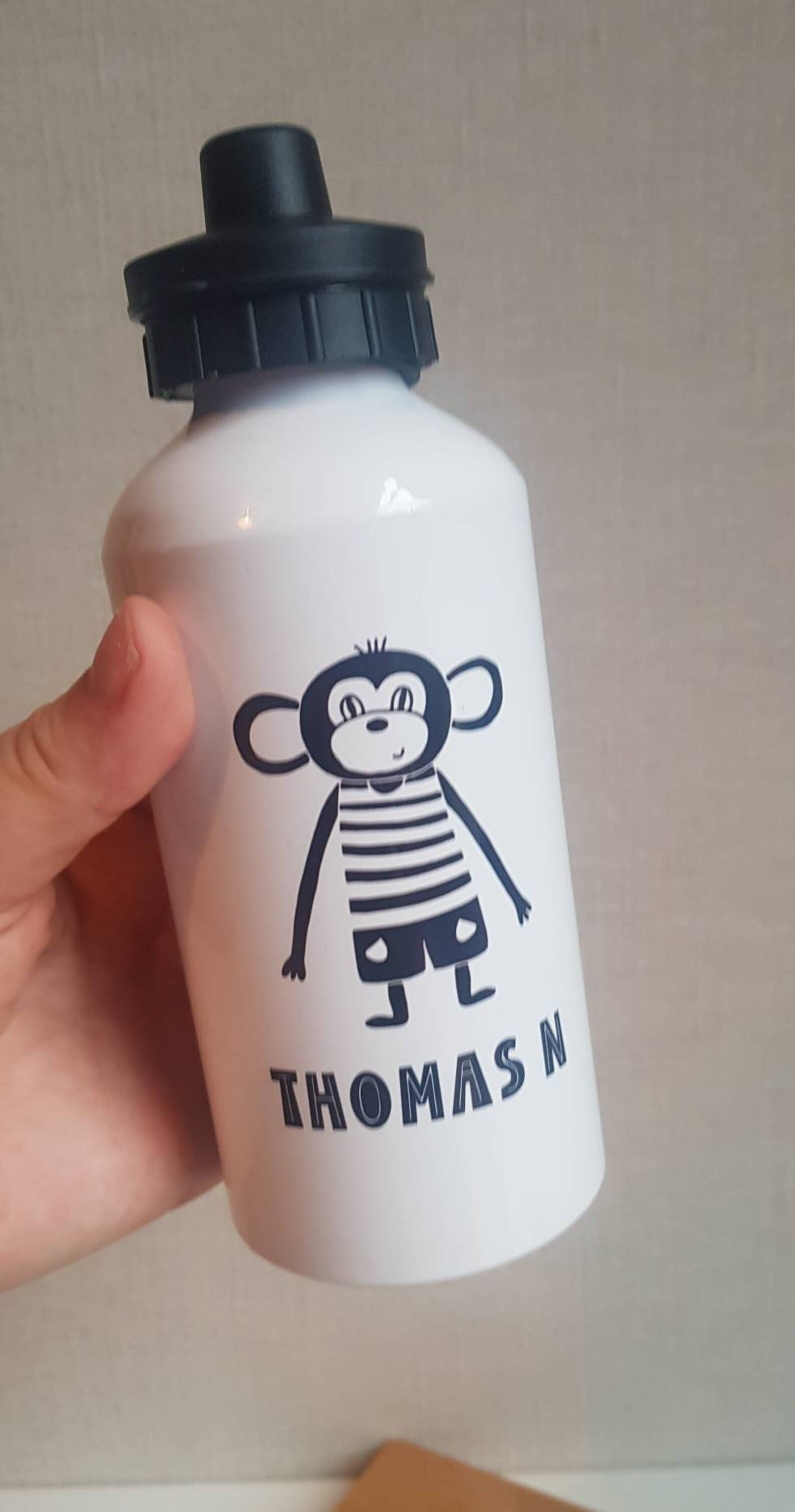 Water Bottle PERSONALISED Cheeky Monkey Metal Drink Bottle - Etsy