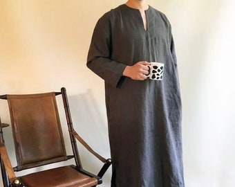 Men Linen Kaftan SPA MAN Cool/ Loose Fit Tunic for Men/ Pure - Etsy