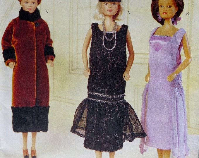 Mccalls Crafts 8552 Clothes 11-1/2 Fashion Doll Barbie Wedding Evening ...