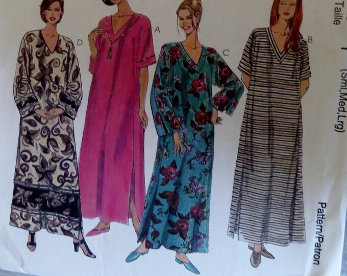 Mccalls 8543 Misses 2 Hour Caftan Loose-fitting Size Y Sml-med-lrg P ...