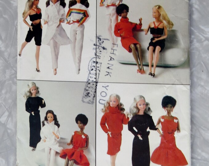 Butterick 6170 11-1/2 Fashion Doll Clothes Barbie Jumpsuit Dress ...