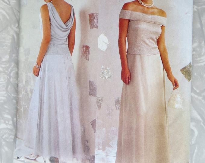 Butterick 6859 ARIANNA Long Formal Gown, Evening Dress Contrast Fitted ...