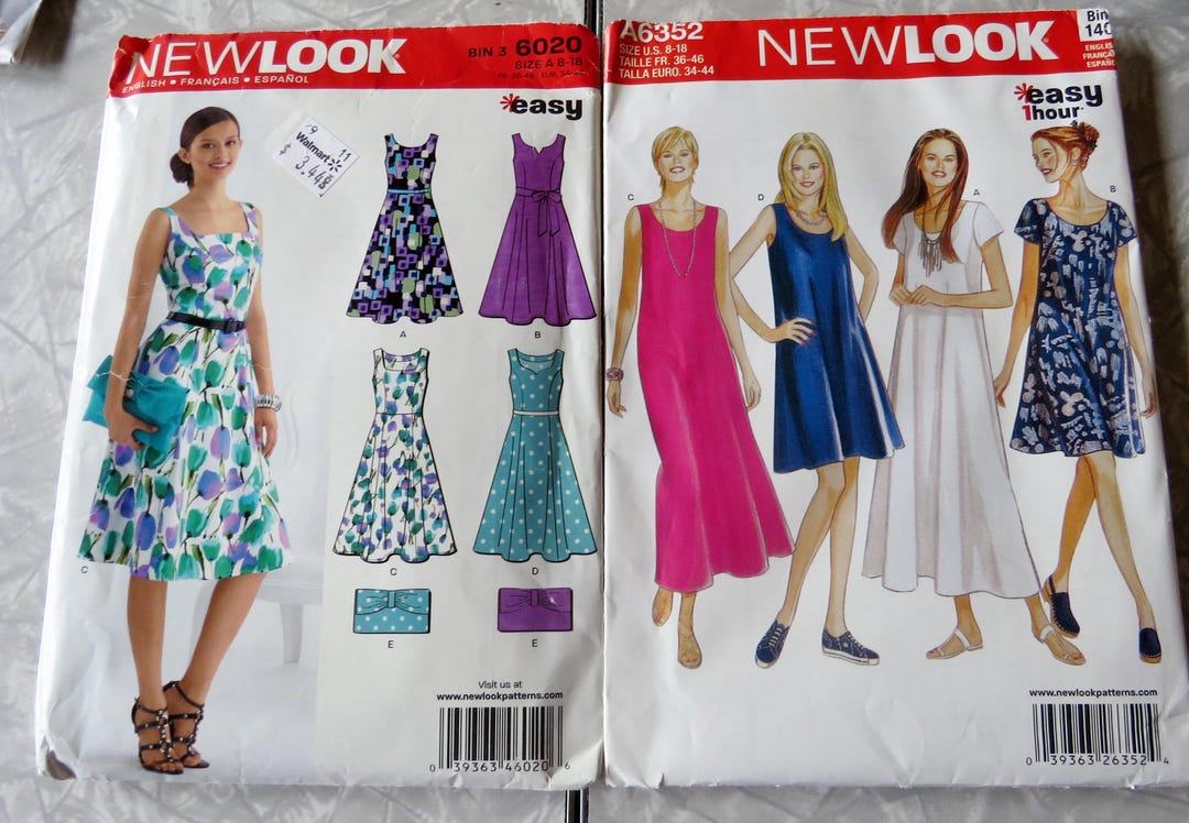 New Look EASY 6352 One Hour Dress Sleeve & Length Options OR 6020 ...