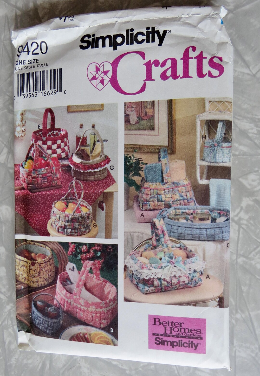 Simplicity Crafts 9420 for Woven Fabric Baskets, Oval Rectangular, Many ...