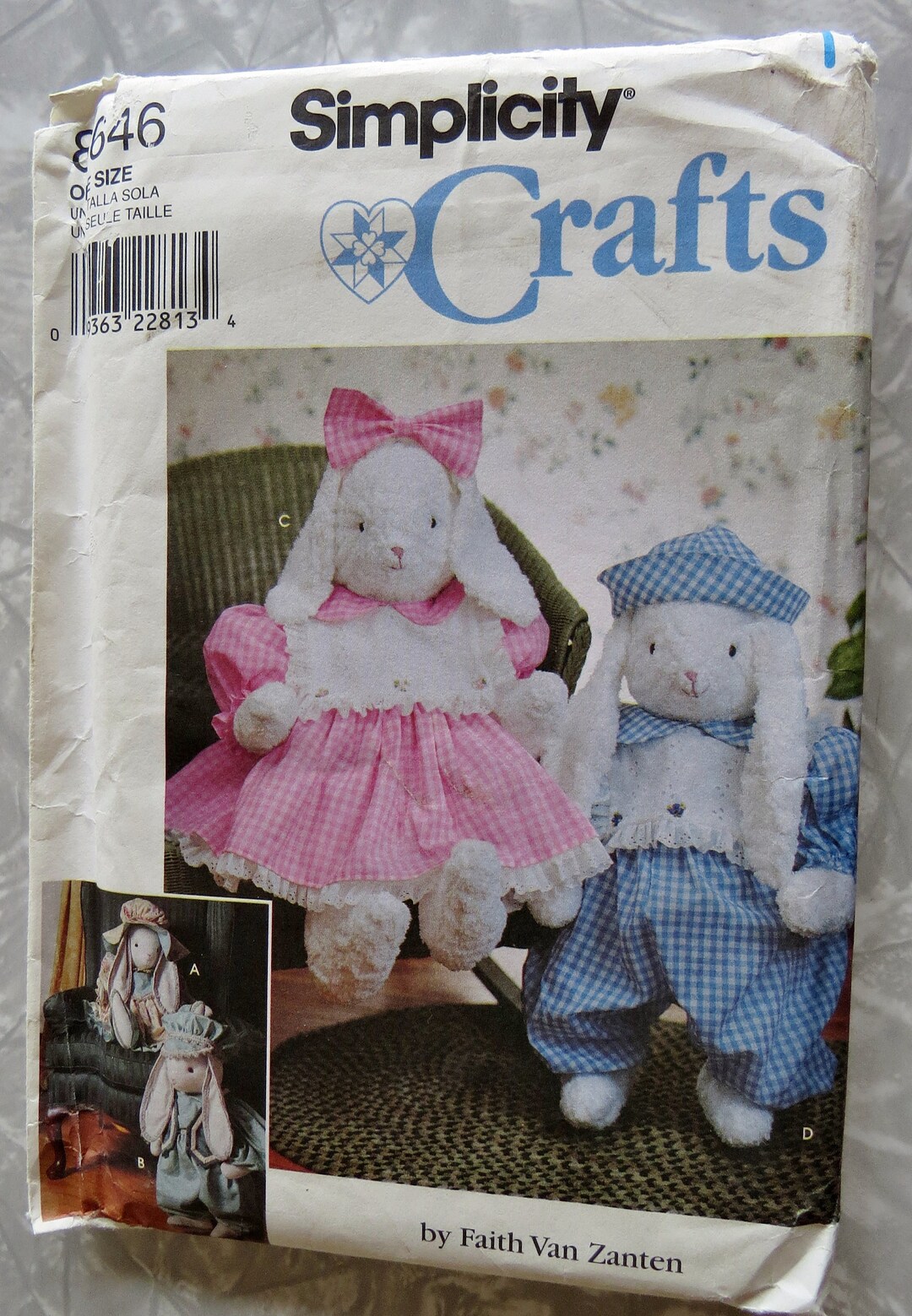 Simplicity Crafts 8646 Stuffed Girl & Boy Bunny Rabbits and Clothes ...
