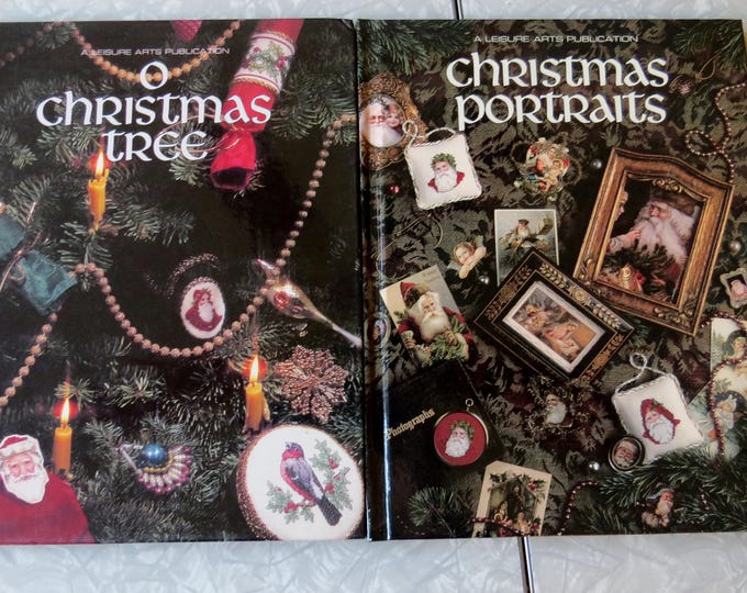 Leisure Arts CHRISTMAS REMEMBERED 3 & 4 Tree + Portraits HC Books ...