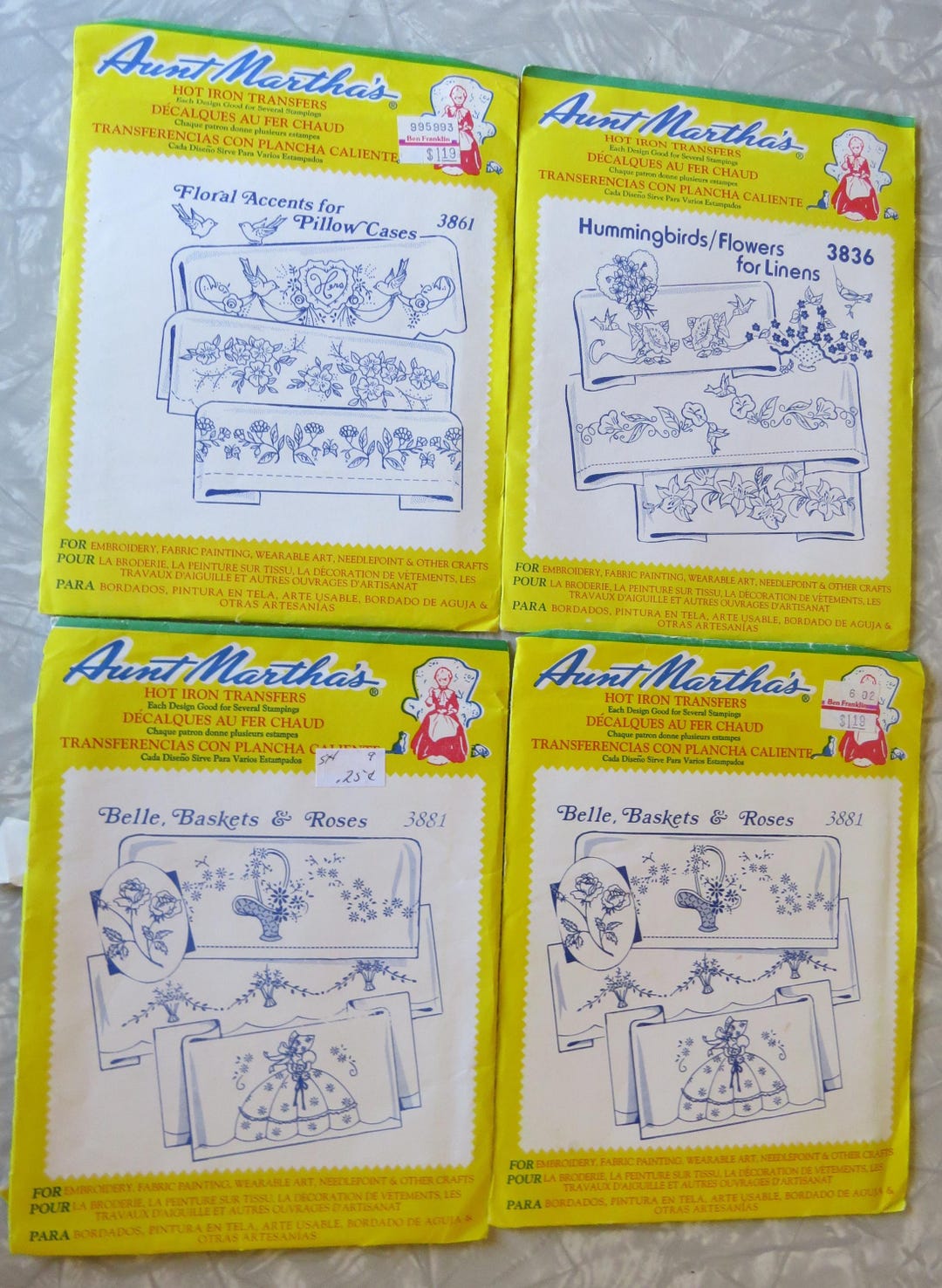 Original Aunt Martha's Hot Iron Transfers for Linens Borders- U Pick ...