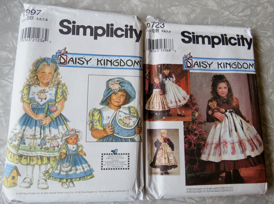 Daisy Kingdom 9723 Dress + Apron Uncut or 7997 0647 Dress Purse Hat P ...