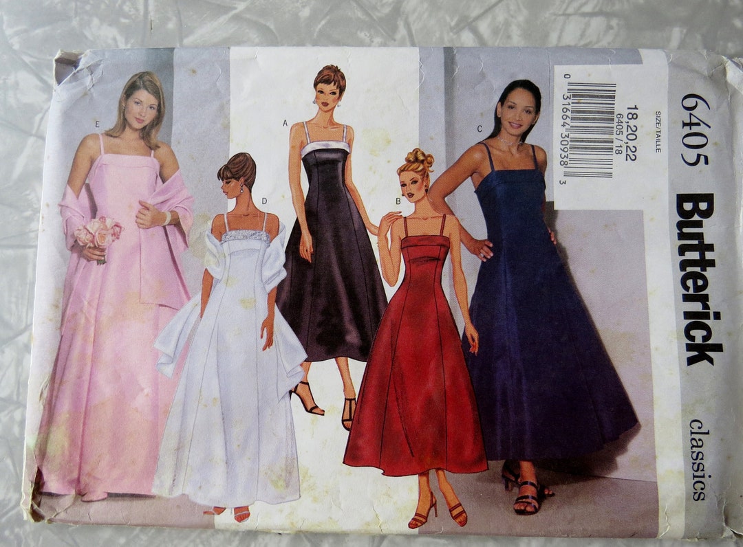 Butterick 6405 EASY Classic Long Evening or Formal Special Occasion ...