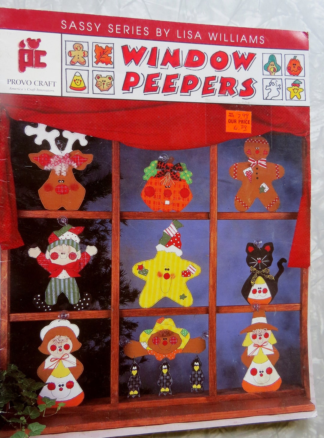WINDOW PEEPERS Lisa Williams Painting Pattern Book Provo Crafts Wood ...