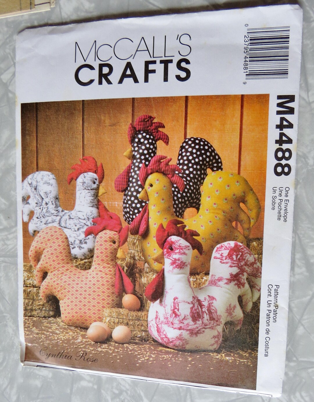 Mccall's Crafts M4488 All Puffed up Rooster, Soft Sculpture Stuffed ...