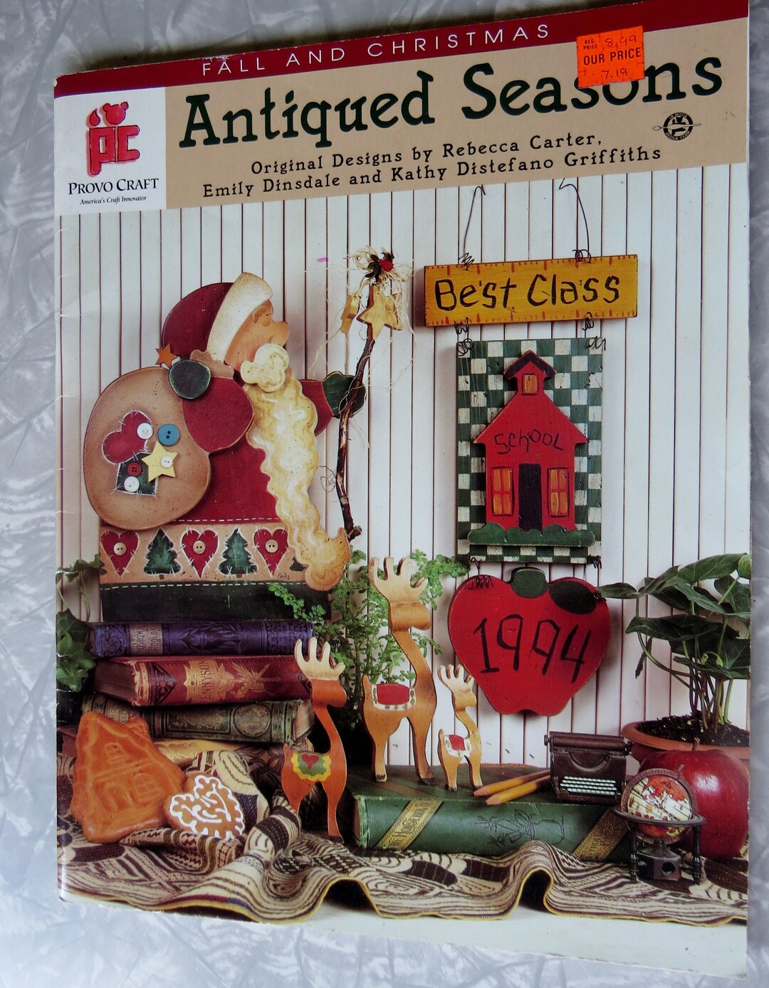 ANTIQUED SEASONS Crafts Tole Painting Pattern Book Wood & Acrylics ...