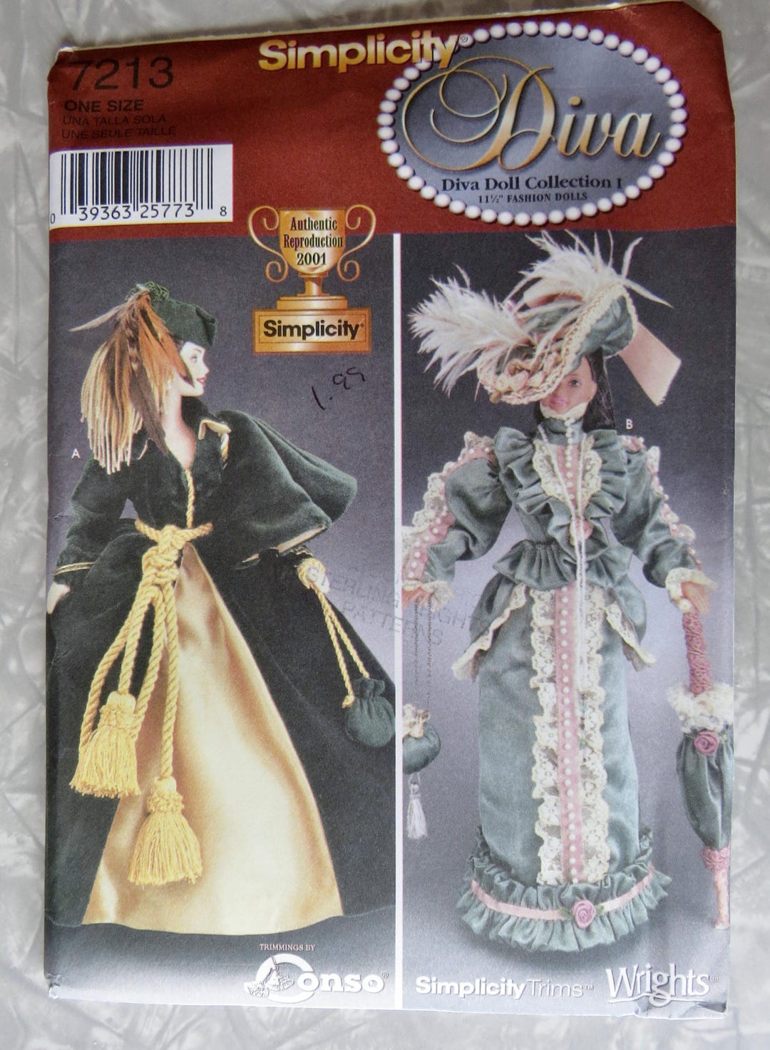 Simplicity 7213 DIVA Doll Collection 1, Gone With the Wind and ...