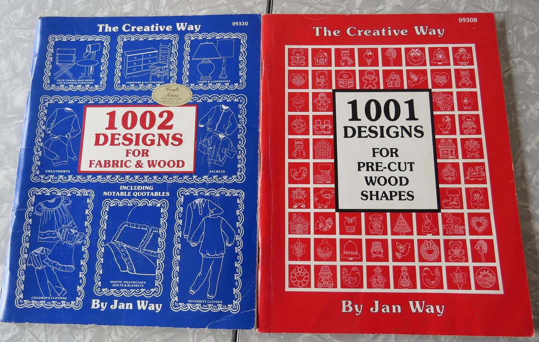 1001 Designs for Pre-cut Wood Shapes OR 1002 Designs for Fabric & Wood ...