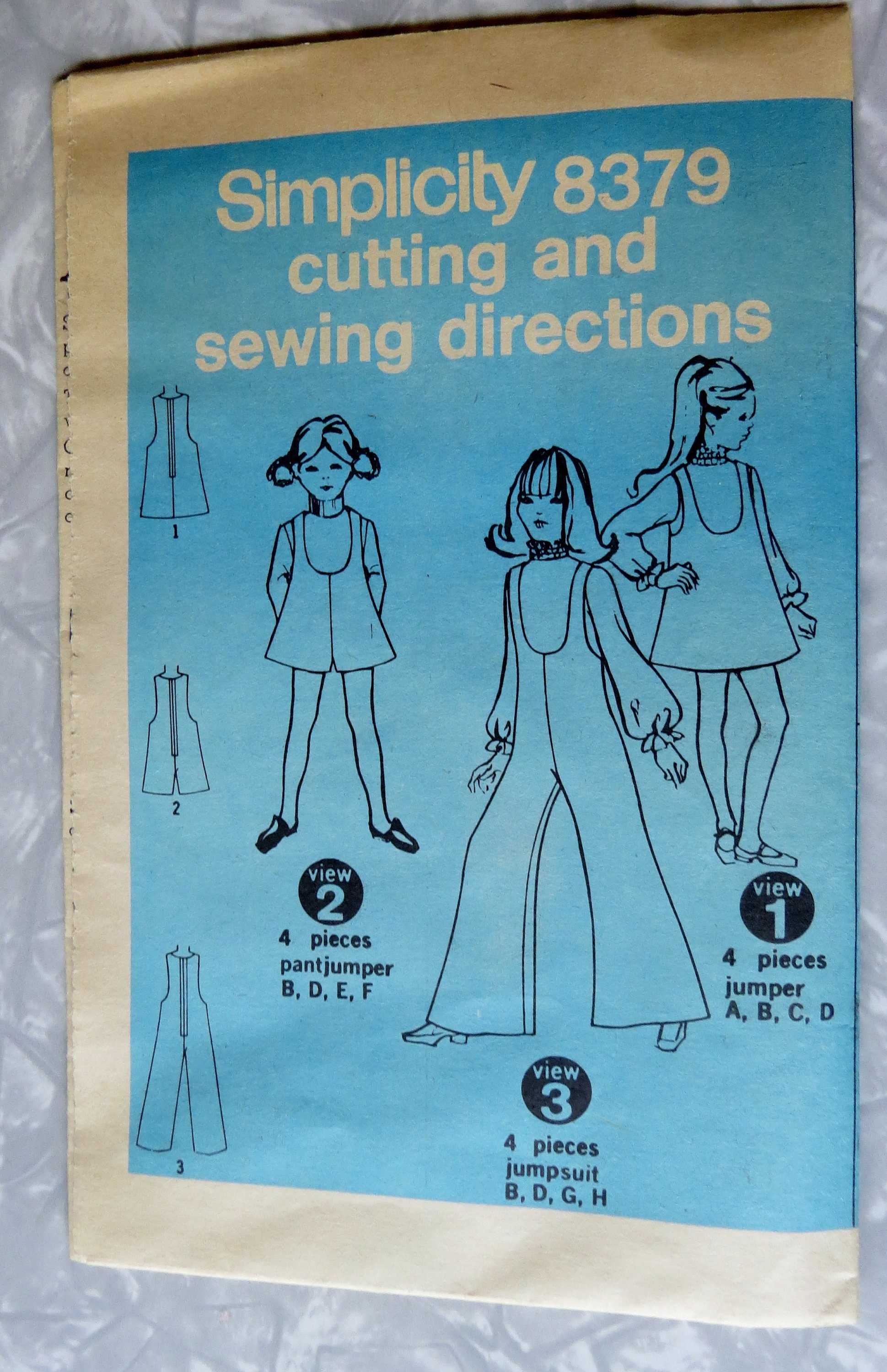 Vintage Simplicity 8379 Mod Low Scoop Neck Jumper Pantjumper | Etsy