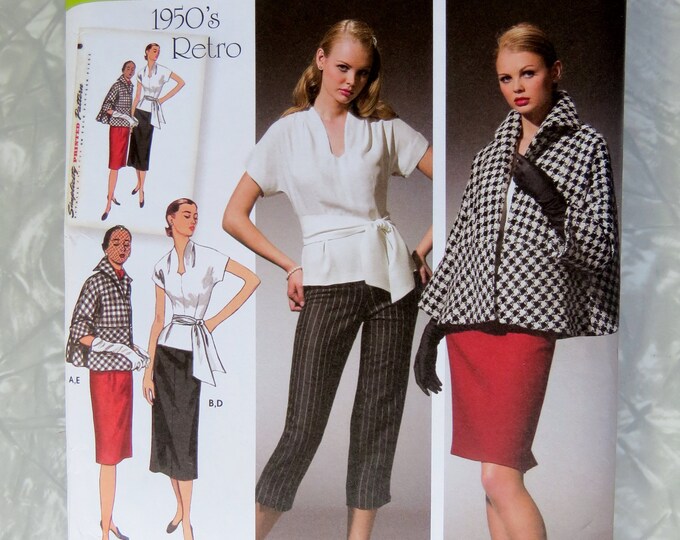 Simplicity 4047 1950s Retro Cropped Pants, Skirt in 2 Lengths, Top ...