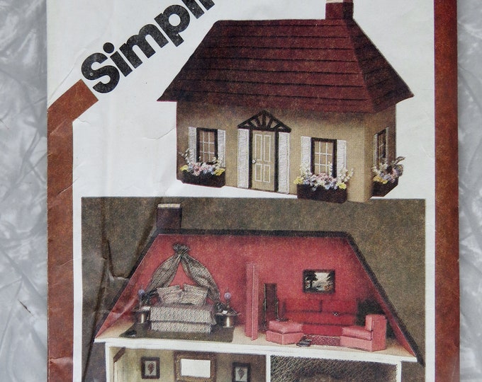 Simplicity 9821 DOLLHOUSE 2 Story Doll House & FURNISHINGS Kitchen ...
