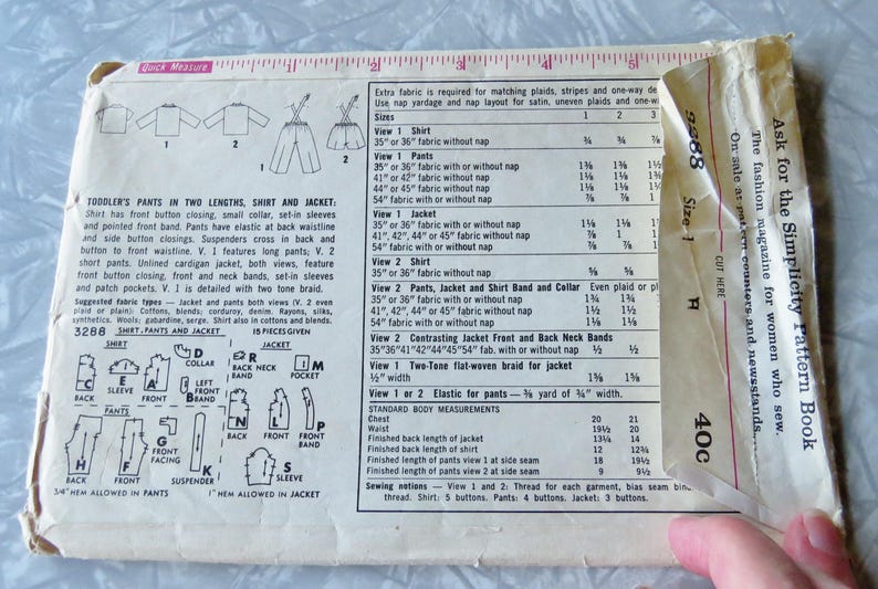 1960s Simplicity Boys Suits 4913 or 3288 Jackets, Shirt, & Pants Shorts ...