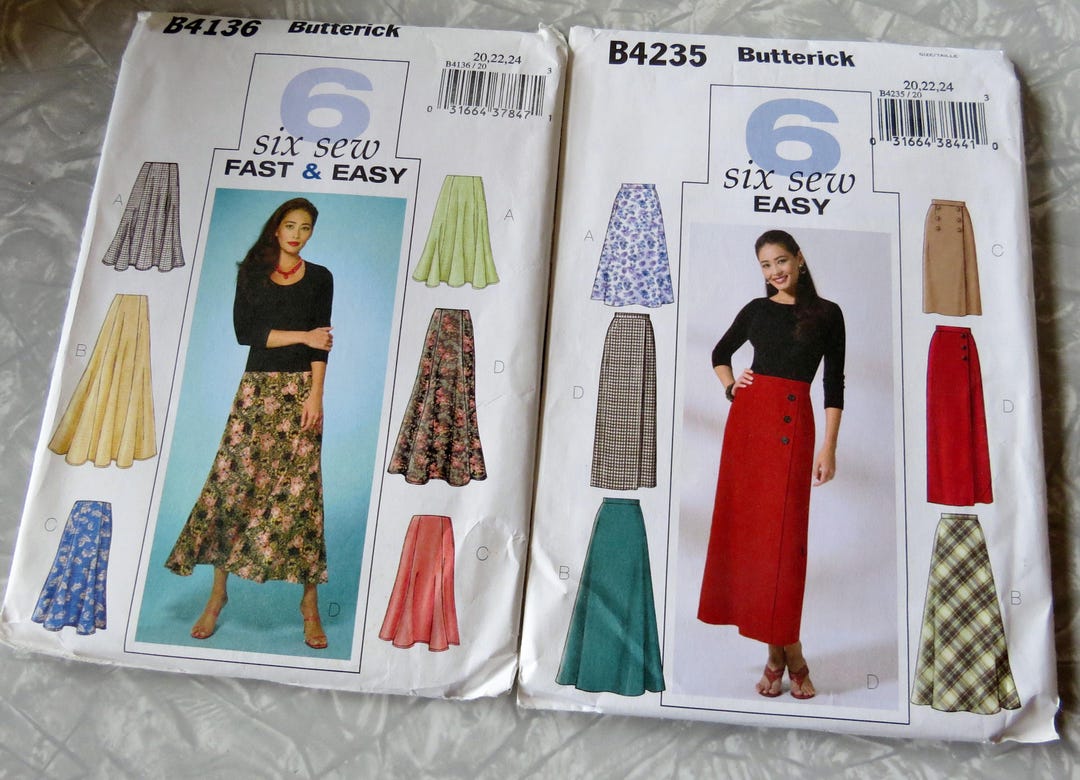 Butterick Sewing Pattern B4136 or B4235 Six Sew Fast & Easy - Misses ...