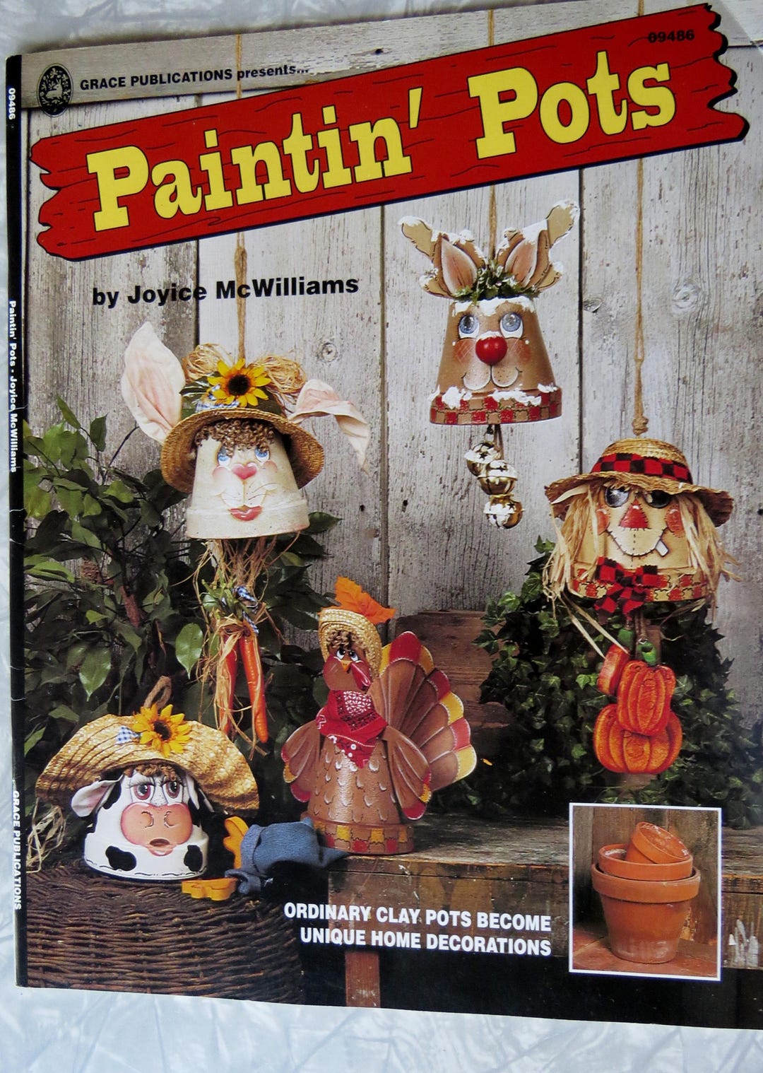 PAINTIN' POTS 09486 Tole Painting Pattern Book- Clay Pots Become Unique ...