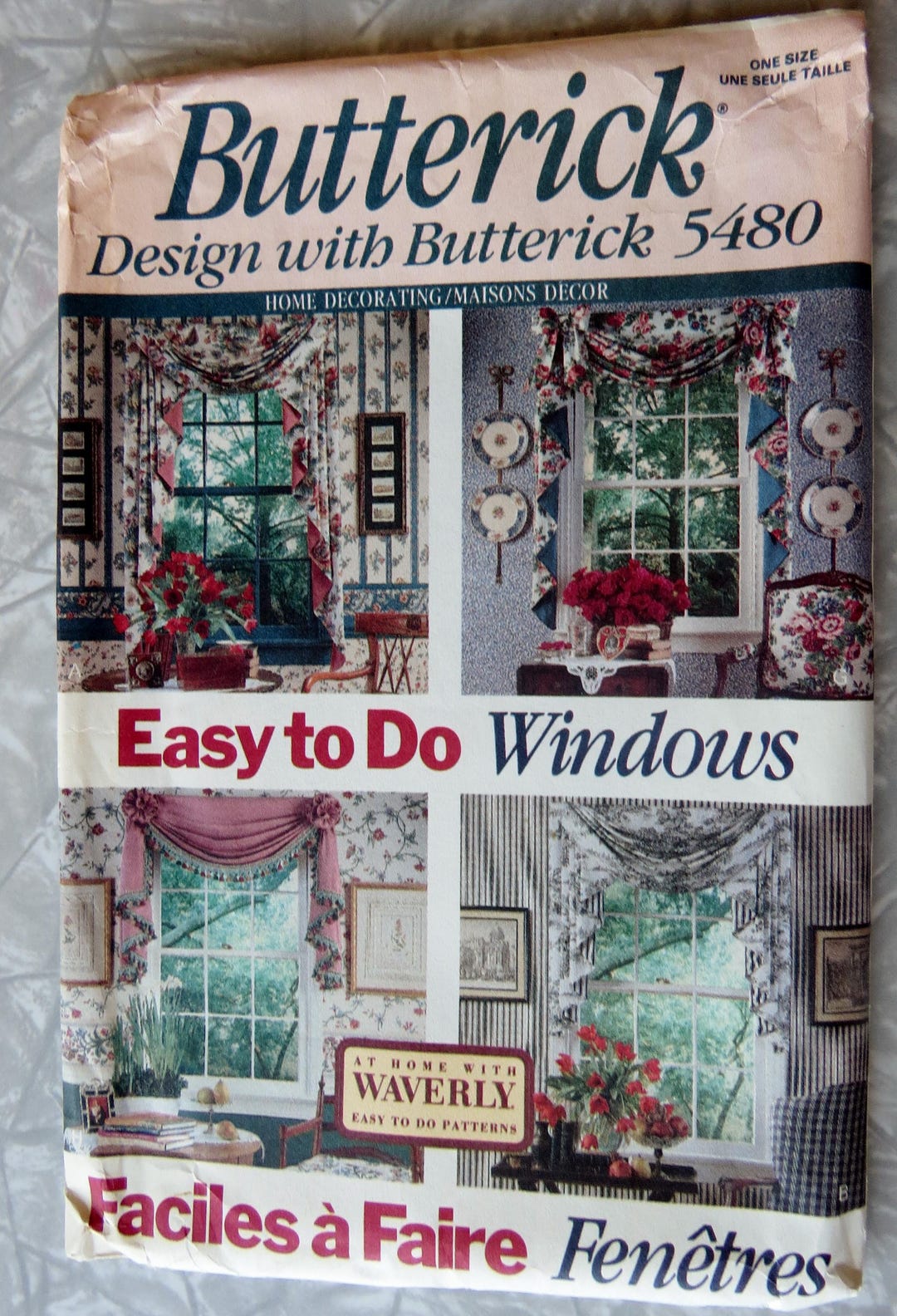 Butterick 5480 165 Sewing Pattern for Easy to Do Window Curtains: Swags ...