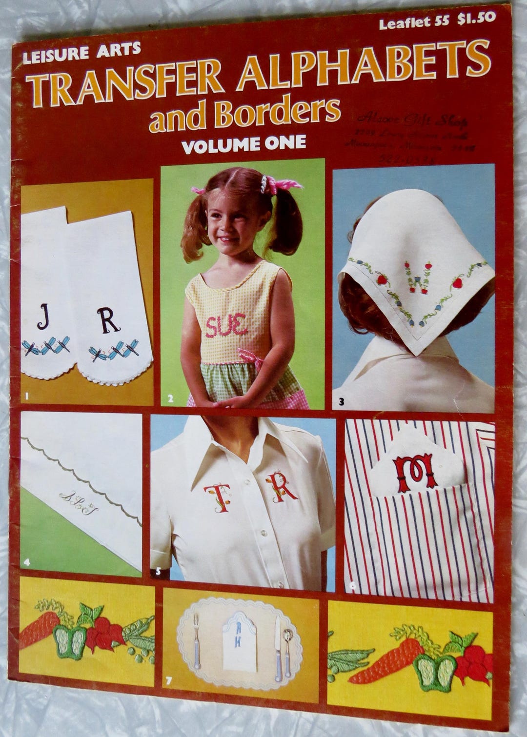 Leisure Arts Transfer Alphabets & Borders Volume 1 Leaflet 55 1975 12 ...