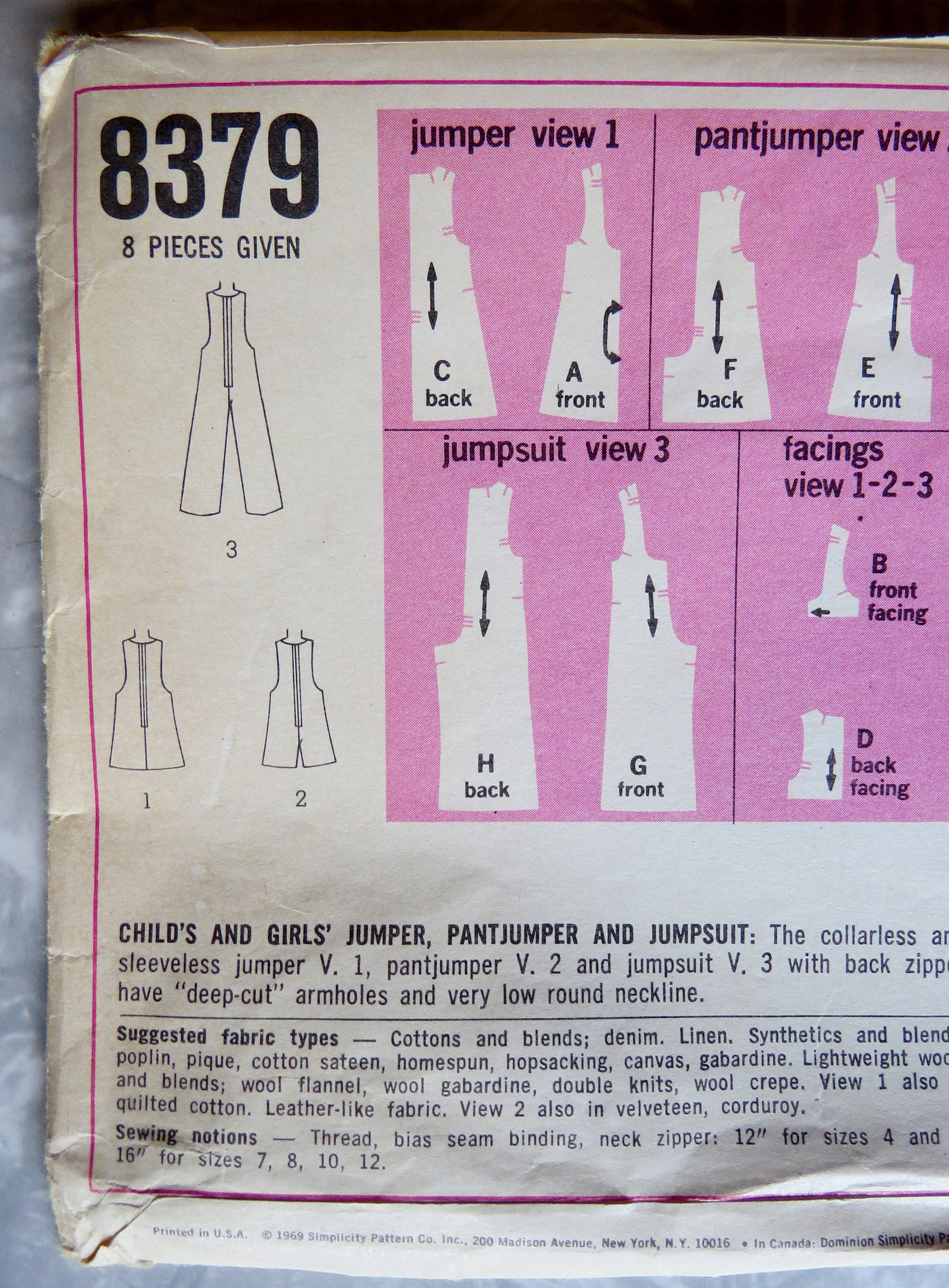 Vintage Simplicity 8379 Mod Low Scoop Neck Jumper Pantjumper | Etsy