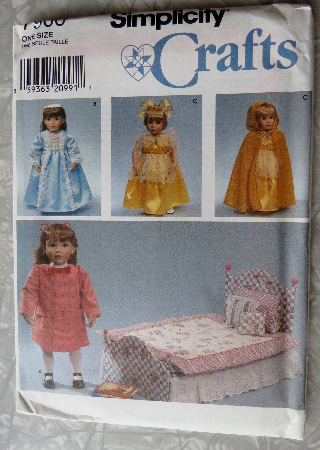 Simplicity 7900 18" Doll Clothes Coat Dress, Long Fancy Party or ...