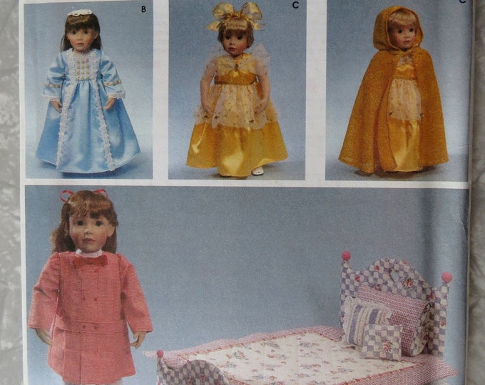 Simplicity 7900 18" Doll Clothes Coat Dress, Long Fancy Party or ...